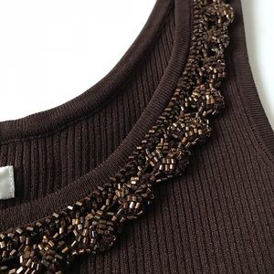 Cache | Tops | Cache Beaded Sexy Fit Top Scoop Neck | Poshmark